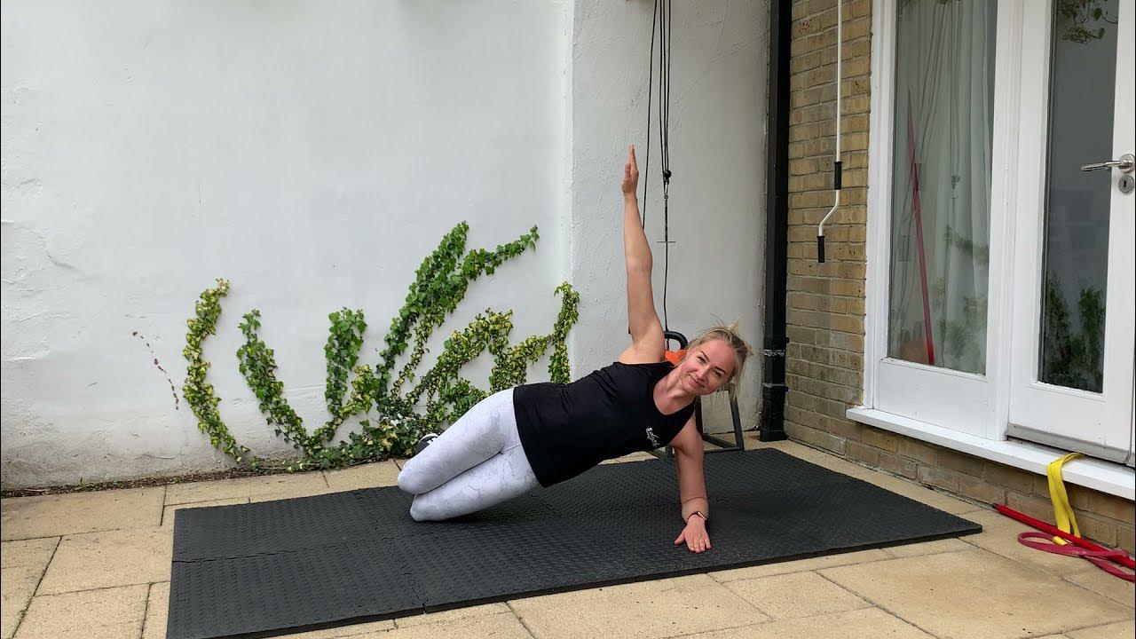 Kneeling side plank isometric - YouTube
