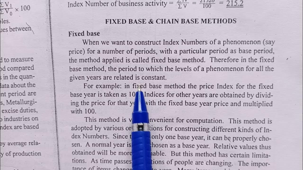 Fixed base index number|chapter2|Index Number|4 sem QT|BA ECO|Calicut University| - YouTube