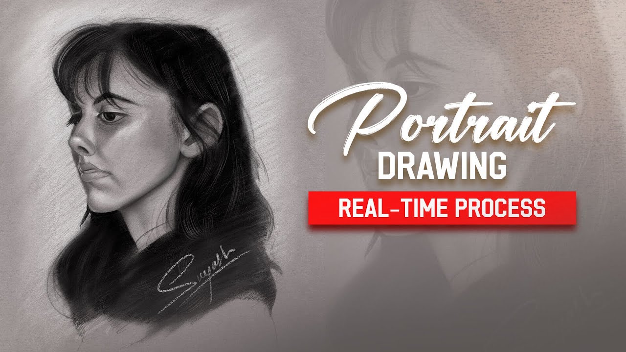 Real time process of portrait l # portrait - YouTube