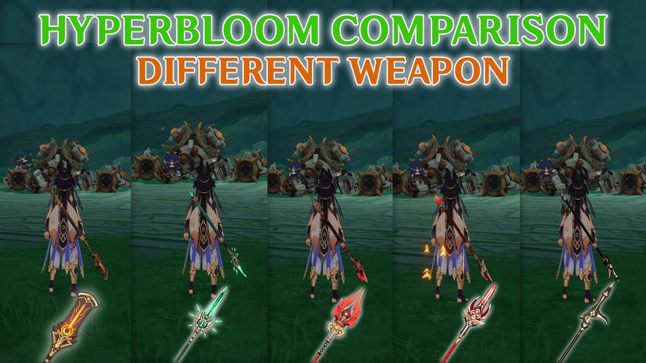 Cyno Hyperbloom Team Compare with Different Weapon - YouTube