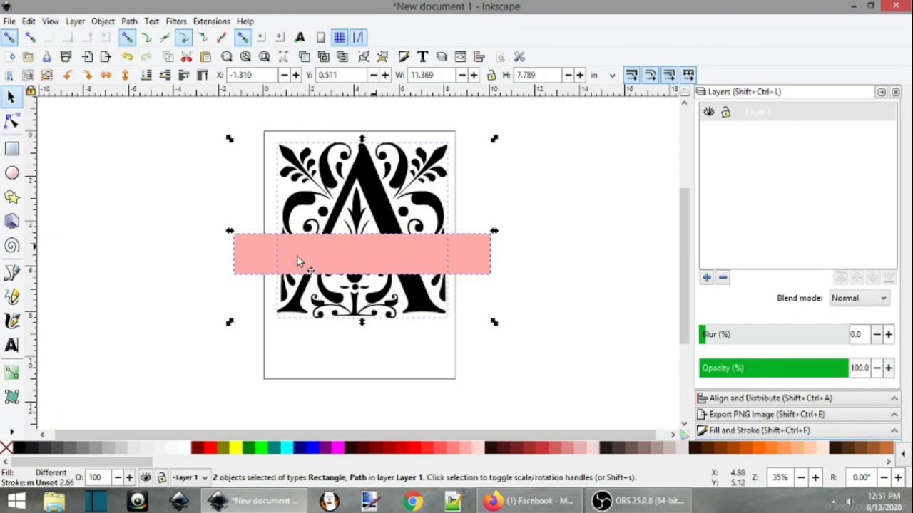 Split letter Monograms InkscapeV1 0 - YouTube