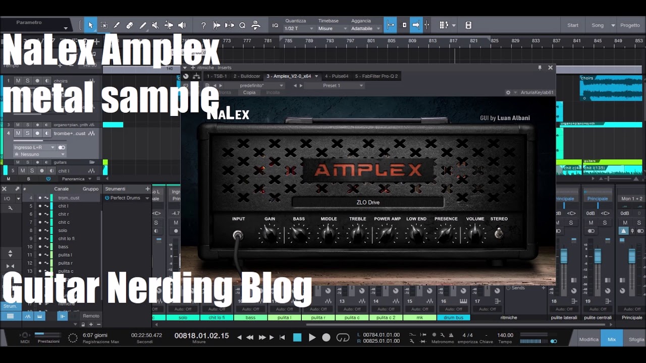 NaLex Amplex VST - metal sample - YouTube