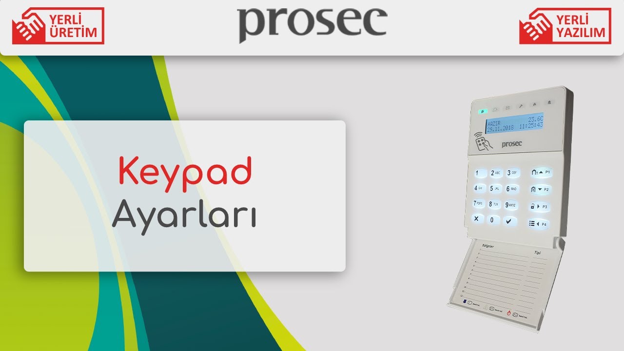 Prosec Panel Keypad Ayarları - YouTube