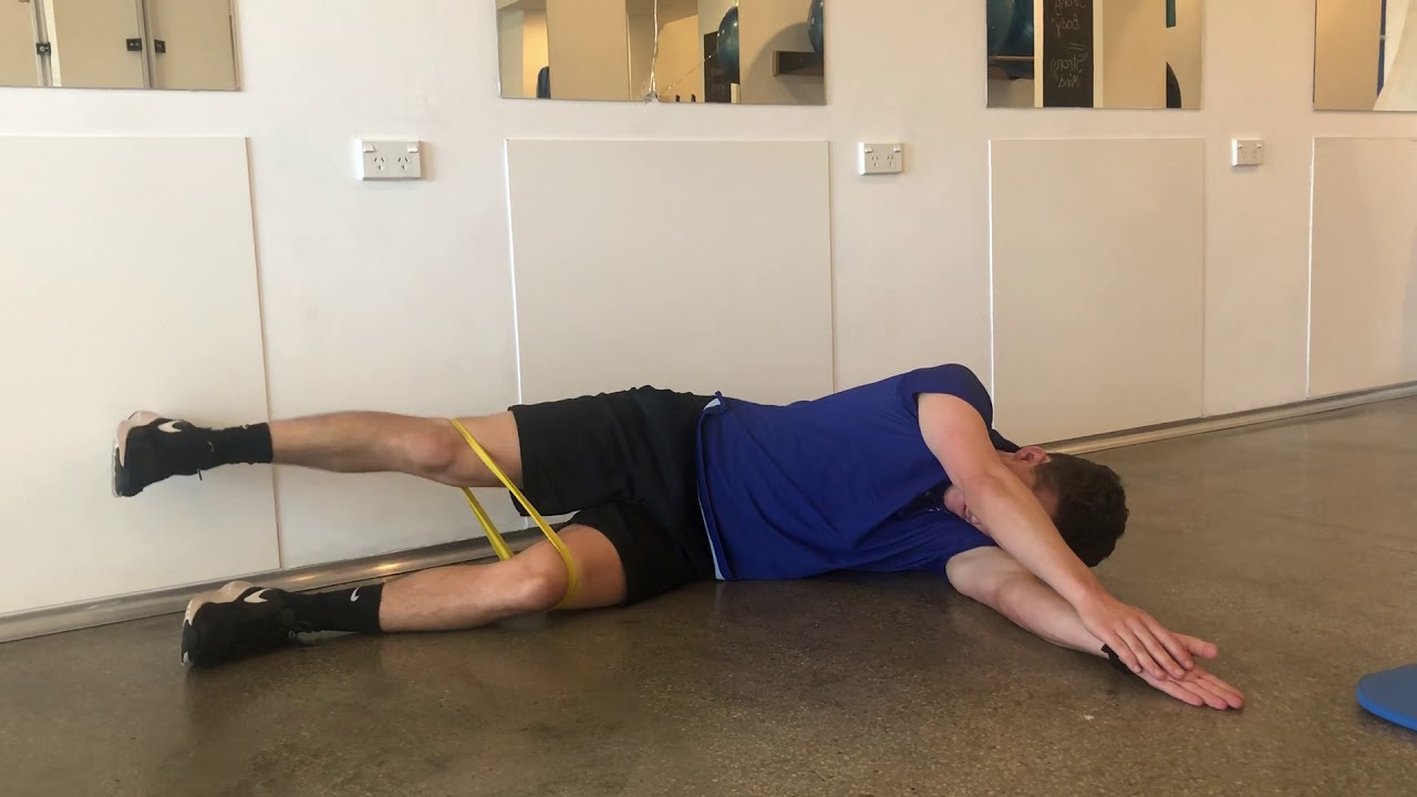 Glute abduction - foot slide - YouTube