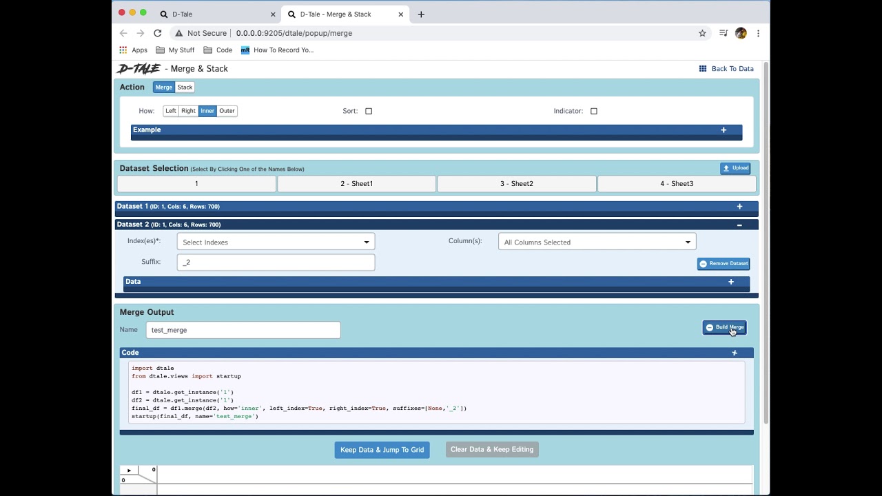 D-Tale - Merging & Stacking Data - YouTube