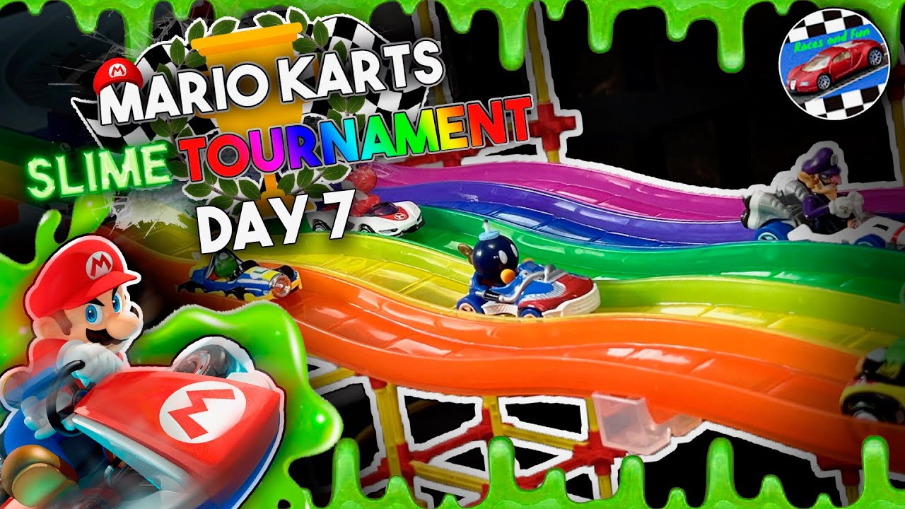 MARIO KARTS SLIME RACING | DIECAST CARS TOURNAMENT 7 - YouTube