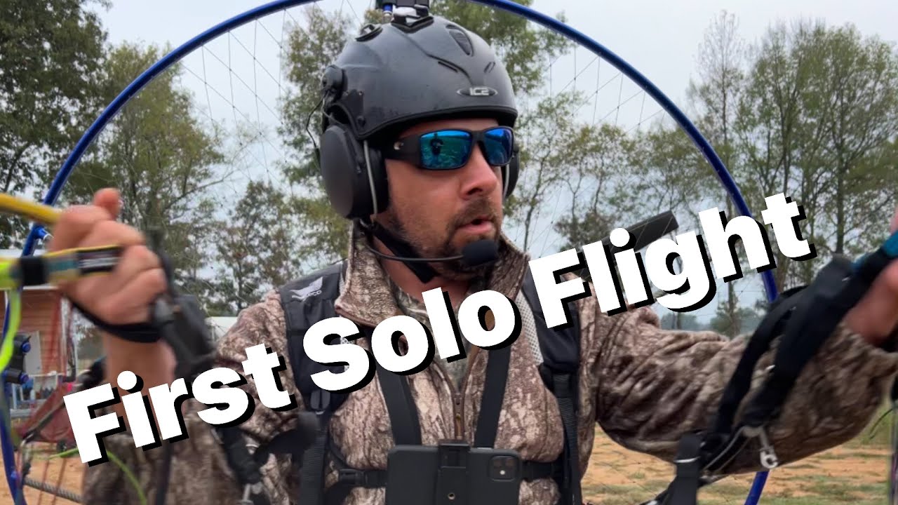 First solo paramotor flight - Congrats Kevin H - PPG Squatt - YouTube