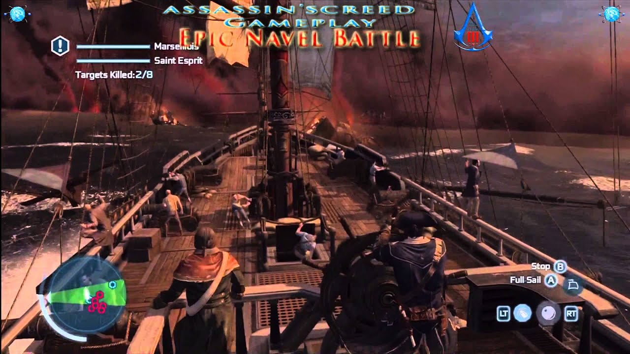 Assassin's creed 3 Epic Navel Ship Battle - YouTube