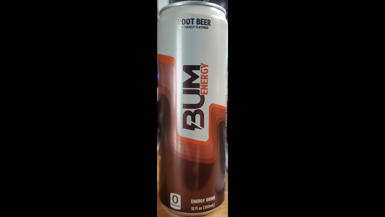 Bum Energy Zero Sugar Root Beer Energy Drink Review - YouTube