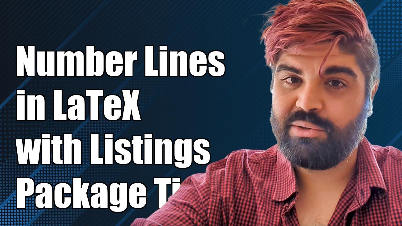 How to Number the Last Line in LaTeX Using the Listings Package - YouTube
