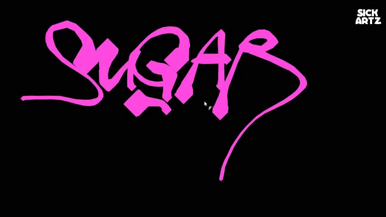 HOW TO DRAW GRAFFITI SUGAR SPEED PAINTING TUTORIAL SKETCH LEARN MS ...