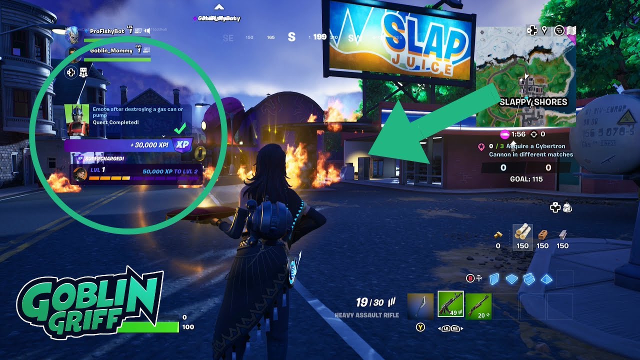 How to emote after destroying a gas can or pump | Fortnite Transformer ...