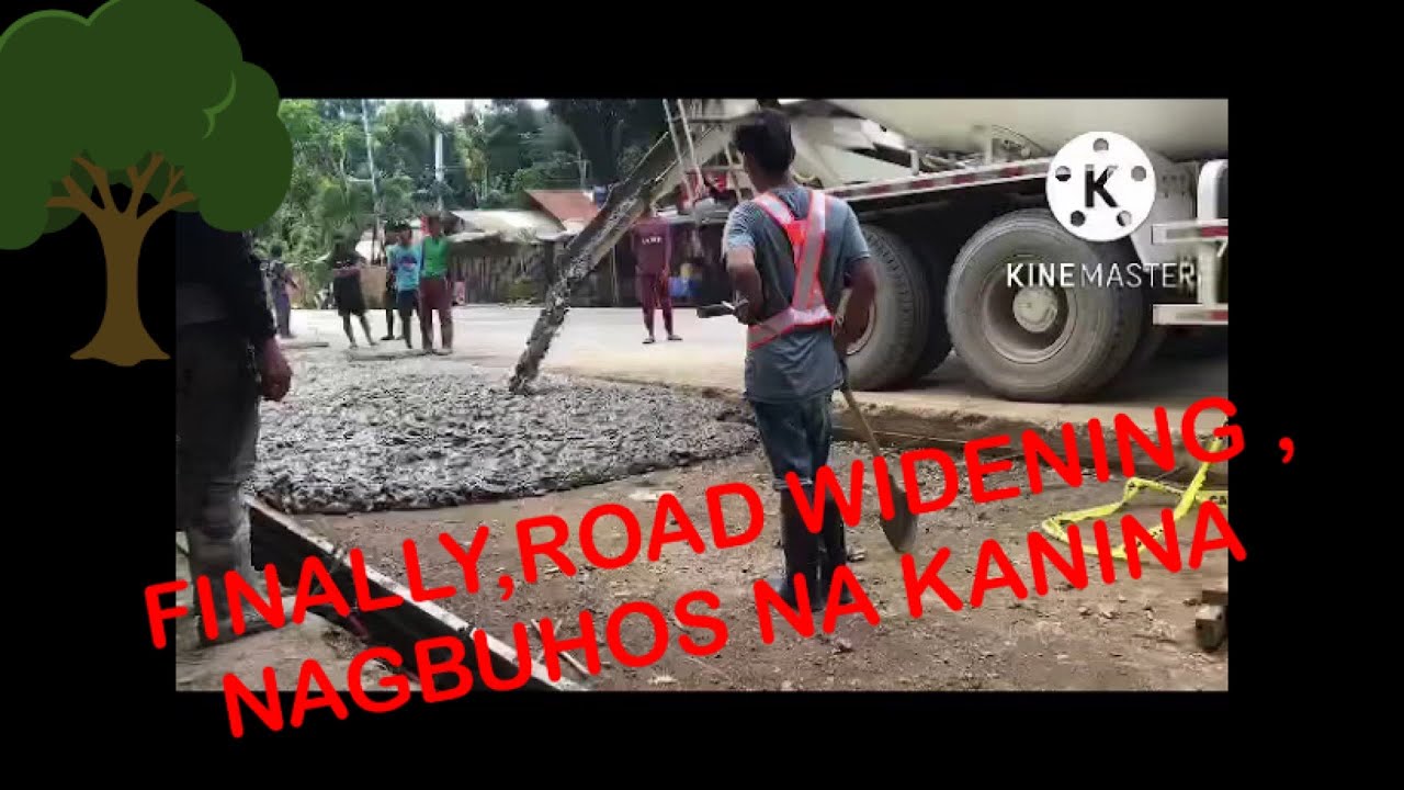 Finally ,road widening accomplished na dito sa tapat namin .di na ...