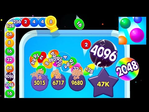 BOUNCE MERGE 2048 - Asmr Gameplay (Level Up Balls, Reach 16k) Math ...
