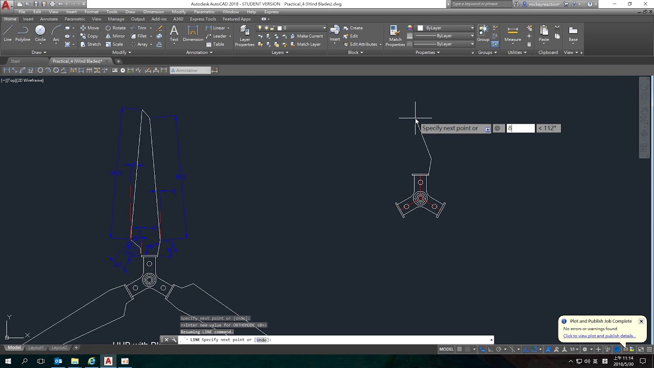 AutoCAD (2D) Wind Blades Part 2 - YouTube