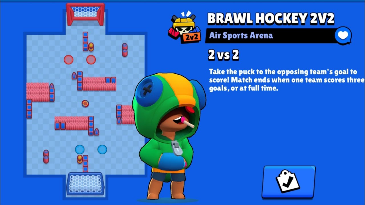 DAY 38 | Brawl Stars (f2p) | Playing new 2V2 BRAWL HOCKEY mode with ...