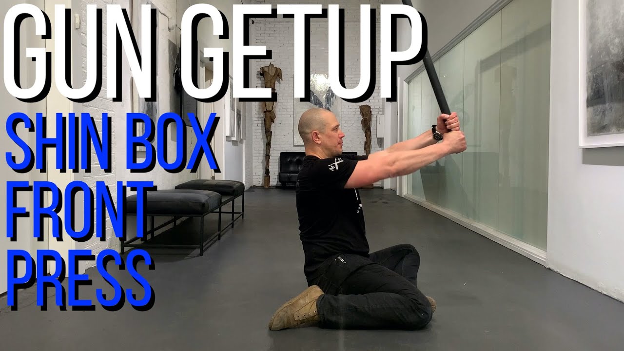 alternating shin box gun getup front press - YouTube
