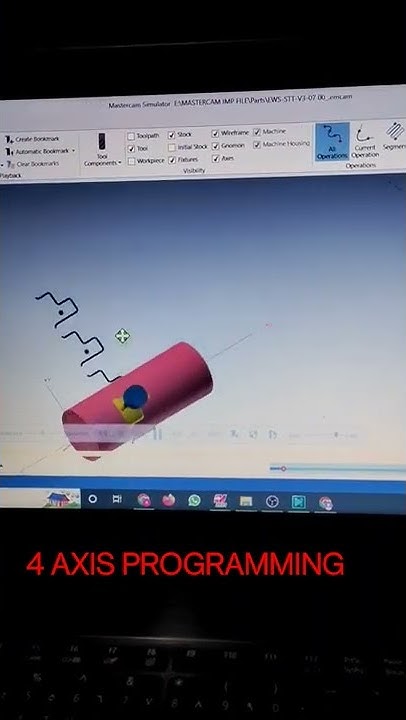 Mastercam 4 axis Programming 1 - YouTube
