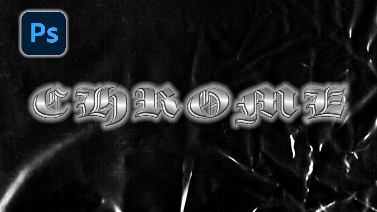 Photoshop Tutorial - Chrome Text Effect in Photoshop - YouTube