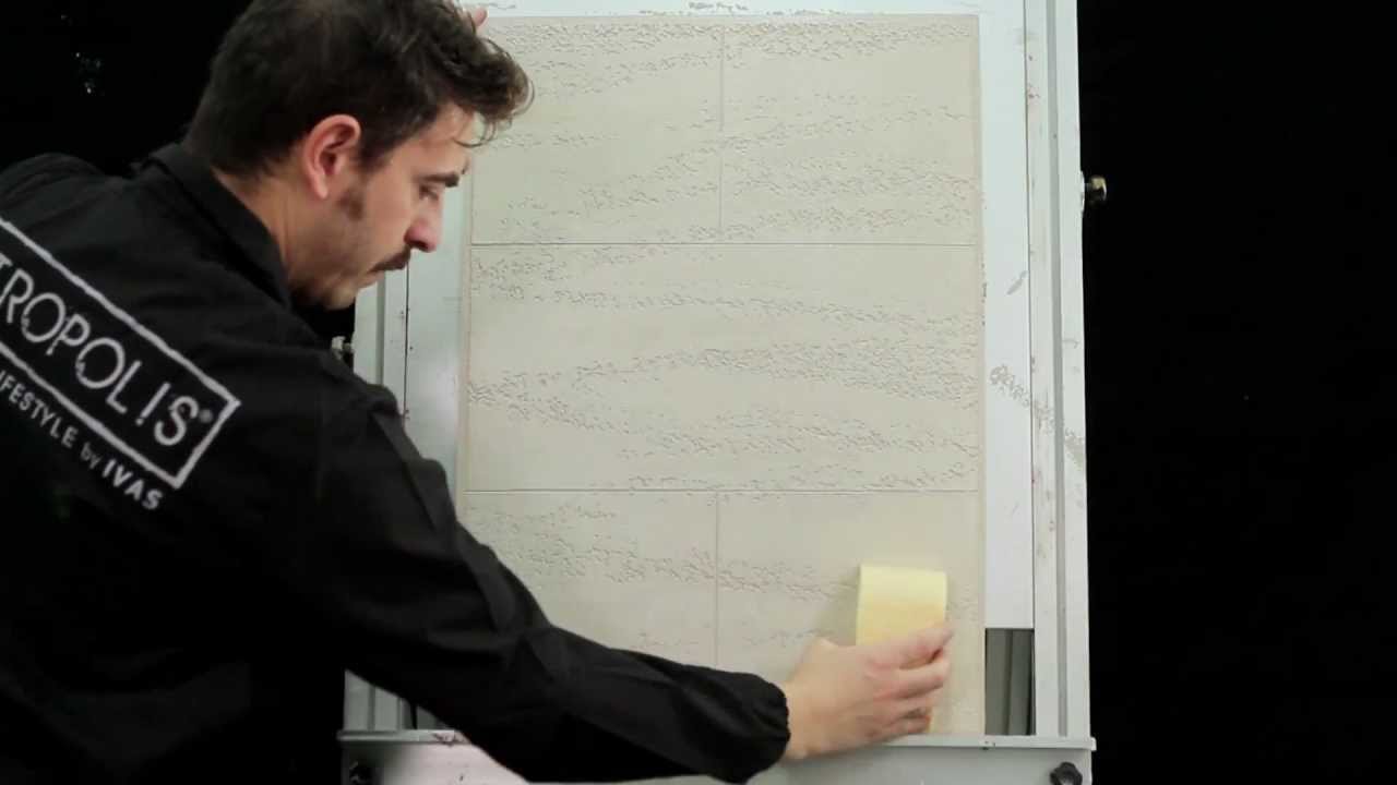 Natural lime-based plaster Travertino effect - Materia Romana with ...