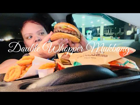 Double Whopper W/Cheese & Onion Rings - YouTube