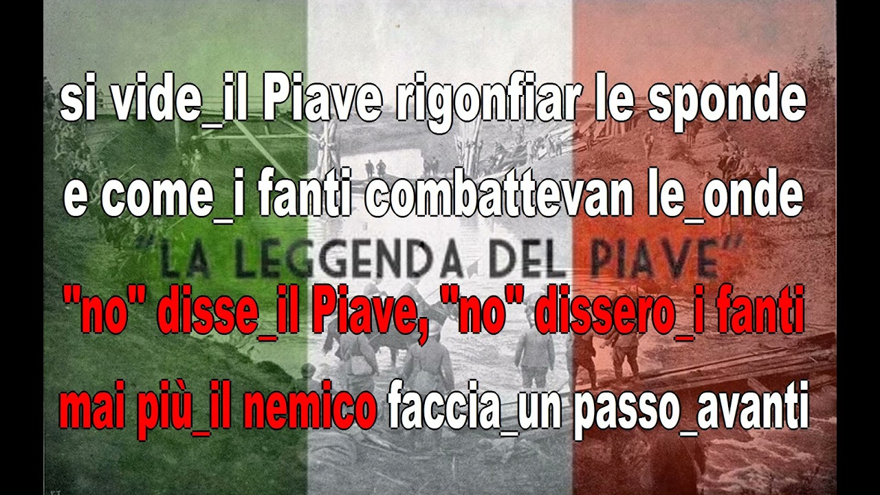 La leggenda del Piave - karaoke canrafacile - YouTube
