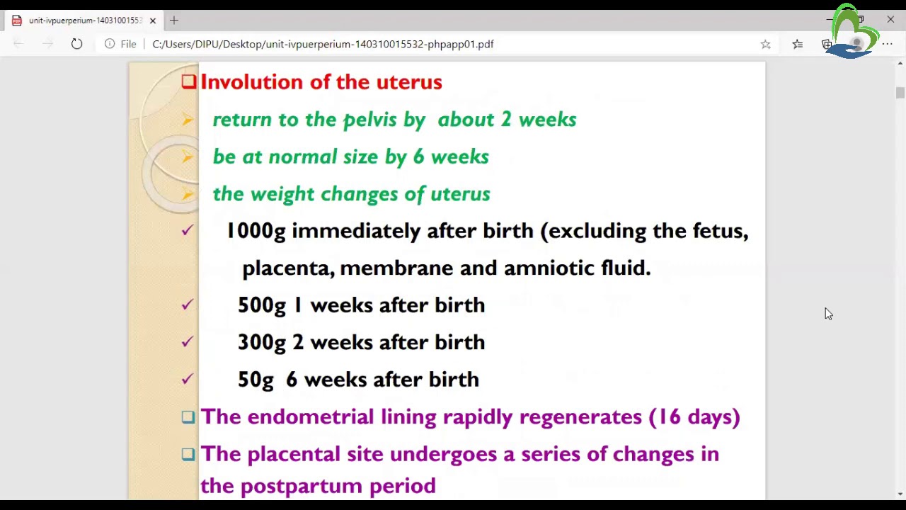 KNOWLEDGE NURSING | NORMAL PUERPERIUM & IT'S MANAGEMENT - YouTube