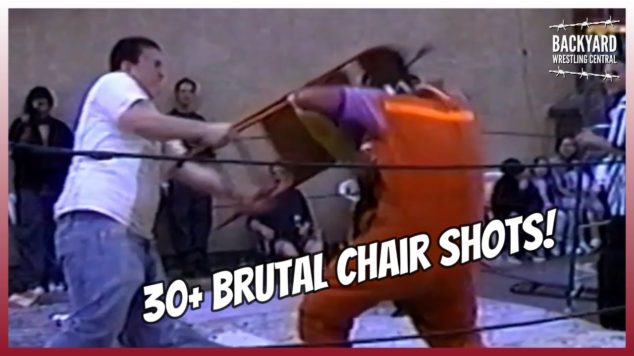 37 Hardest Chair Shots in Backyard Wrestling - YouTube
