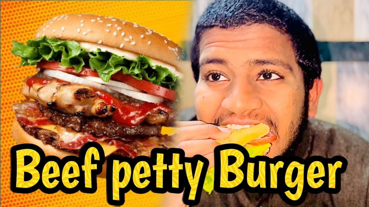 Delicious Beef 🥩 petty 🍔 burger | today playing in house cricket 🏏 # ...