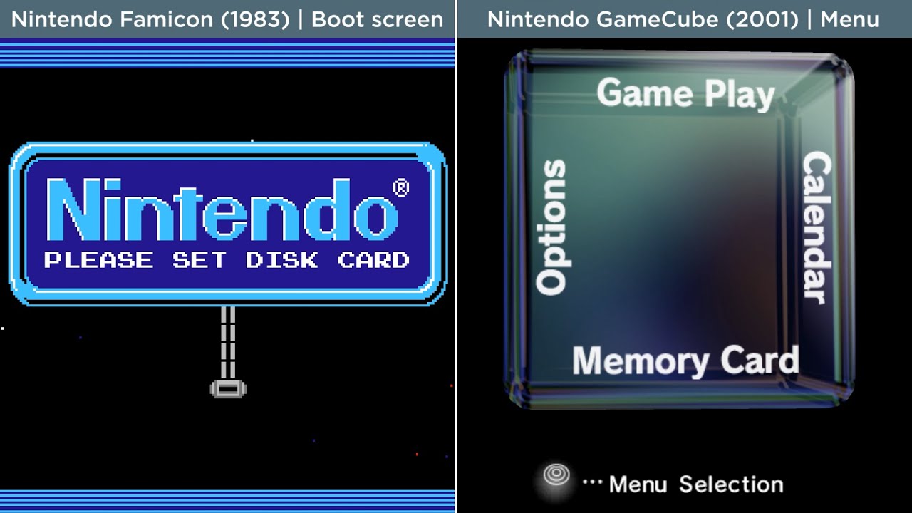 Nintendo Famicon Boot Screen & GameCube Menu Music Comparison - YouTube