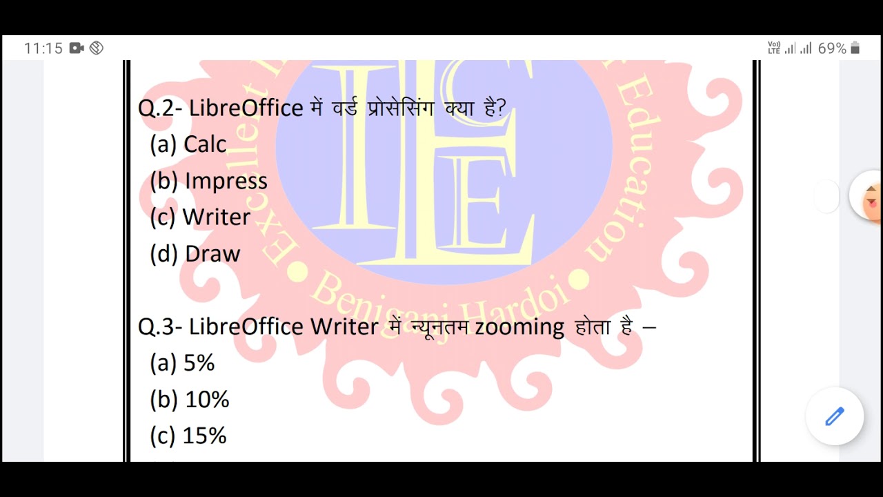 LibreOffice Writer Important question Part 01 class 01 LibreOffice ...
