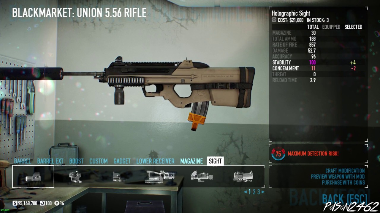 Payday 2 Union 5.56 rifle first impression - YouTube