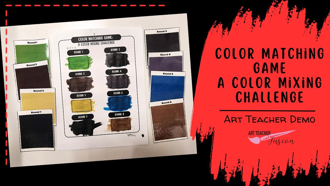 Painting Color Matching Mixing Challenge Game, High School Art Lesson ...