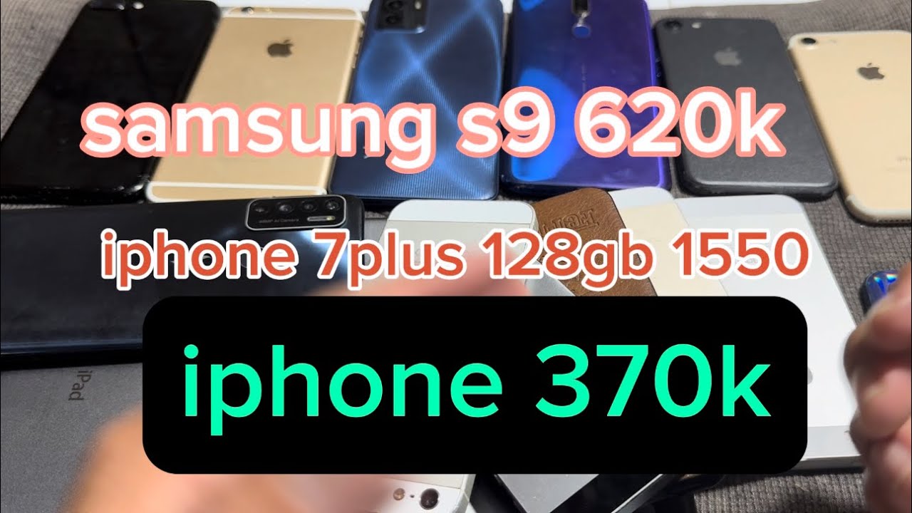 iphone 370k samsung s9 620k iphpne 7plus 128gb 1550k - YouTube