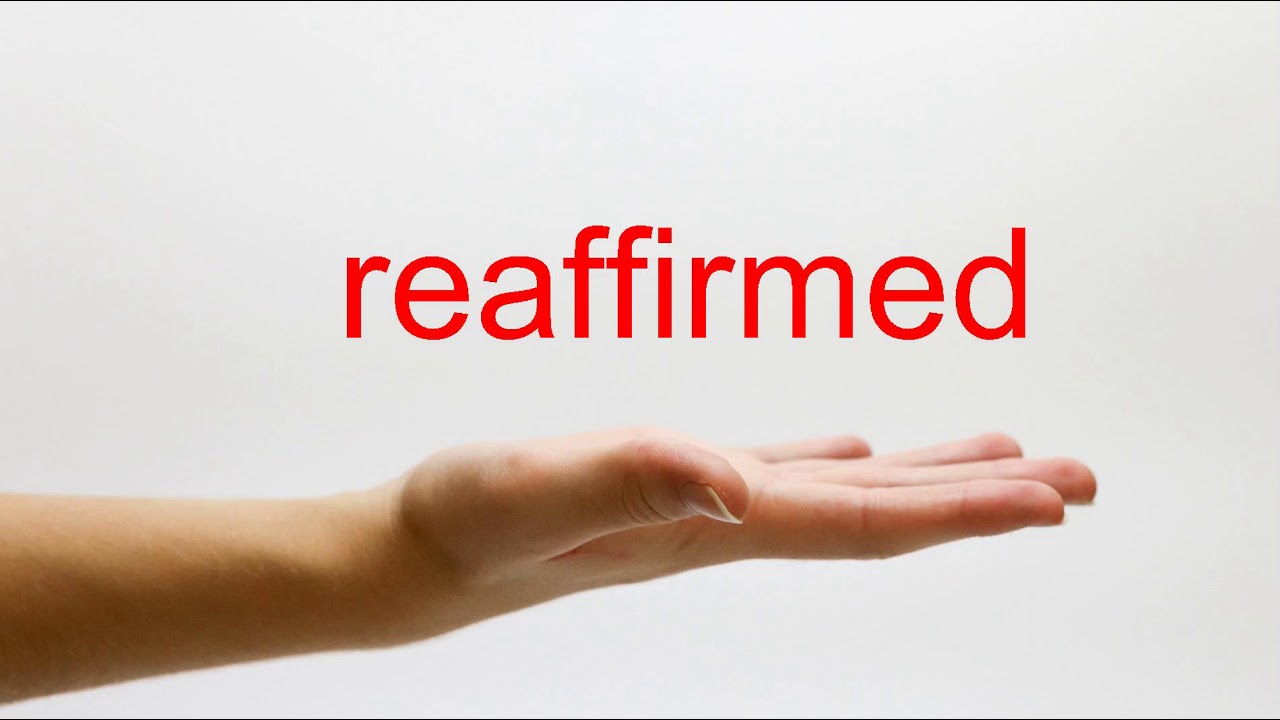 How to Pronounce reaffirmed - American English - YouTube