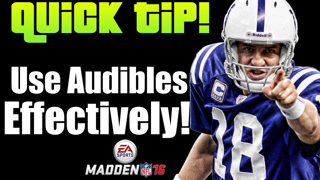 Madden 16 Tips: Audible Effectively - YouTube