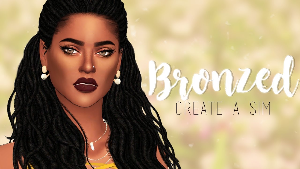 The Sims 4 CAS: Bronzed | FULL CC LIST & SIM DOWNLOAD - YouTube