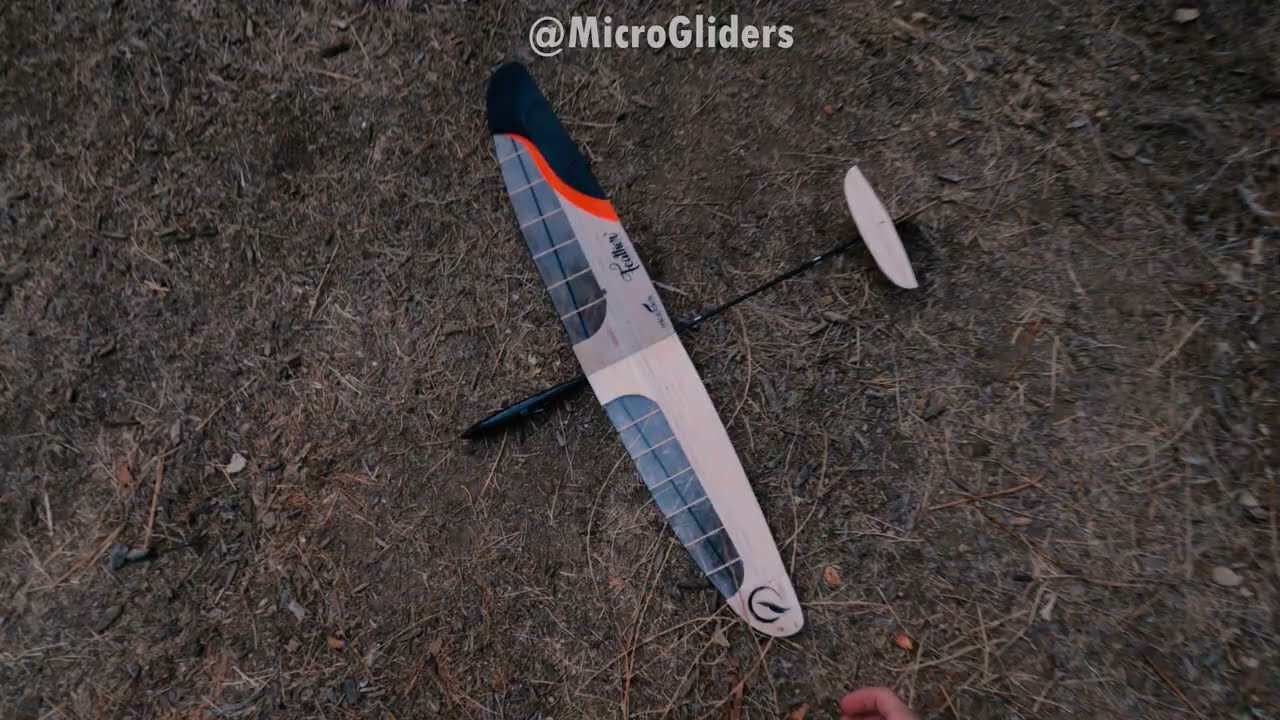 Feather DLG flight - Lost Thermal lift - YouTube