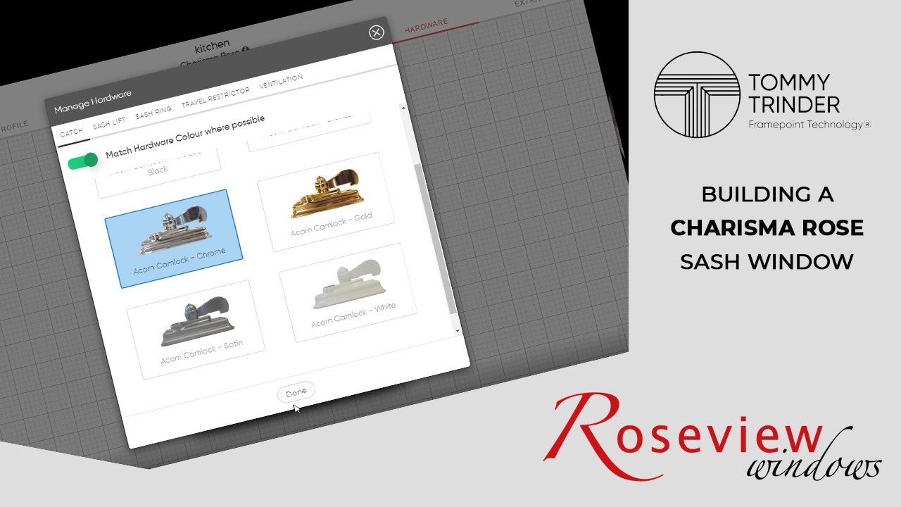 Using Framepoint to build a Charisma Rose sash window - YouTube