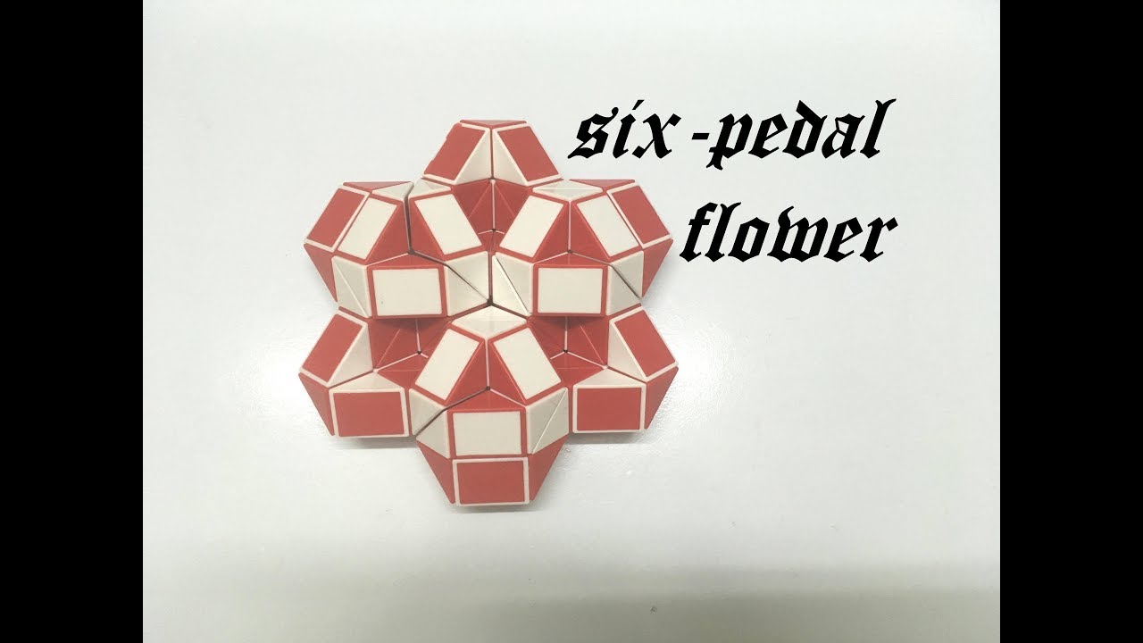 SLOW TUTORIAL - Rubik's Twist or Rubik's Snake 72 - Six-pedal Flower ...