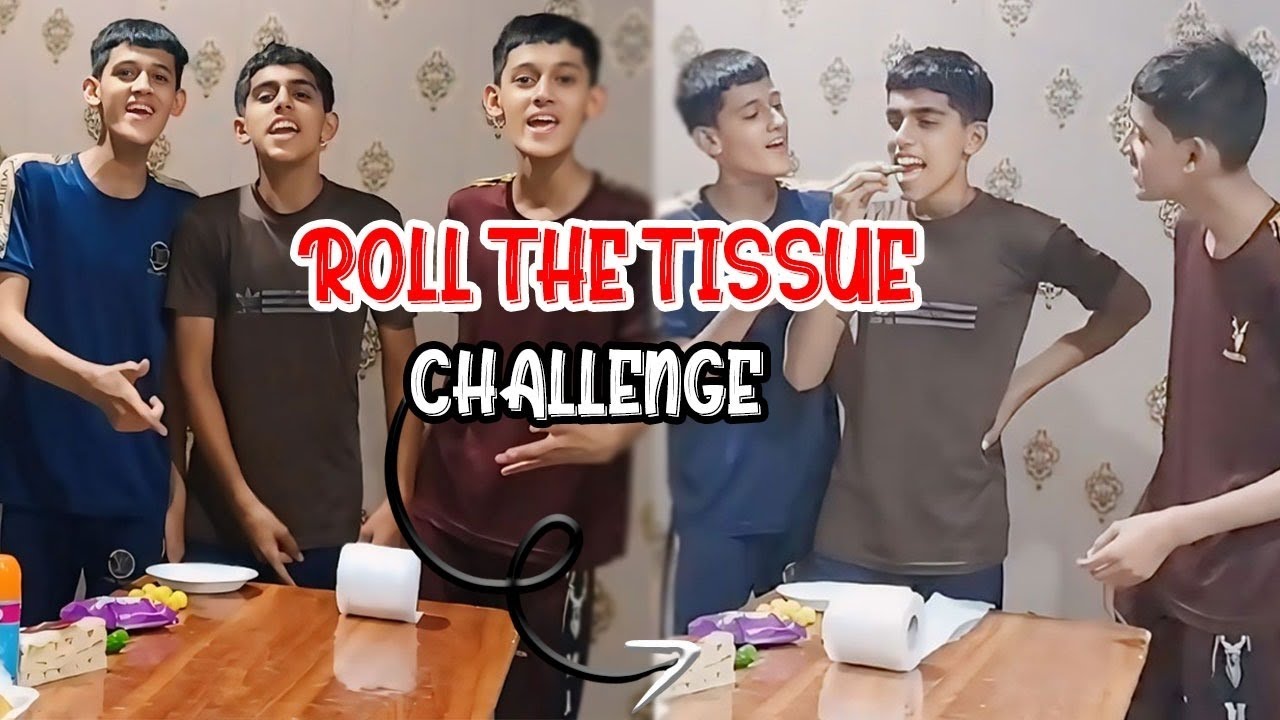 Roll the tissue challenge /. 💞 like / last tek dekhe kon winner 🏆 hota ...