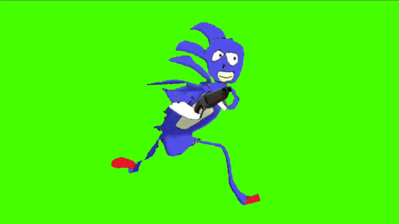 Sanic running green screen - YouTube