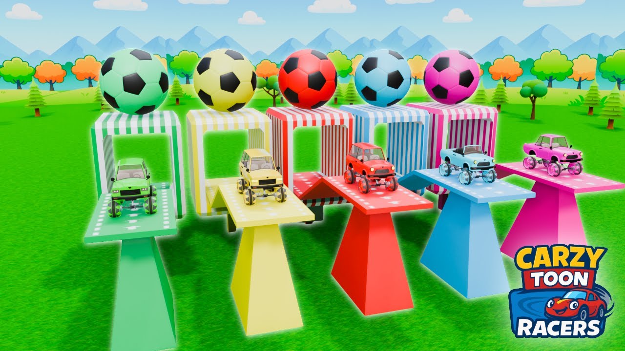 Crazy Car Race on Magic Road 🏎️ | Funny Animation for Children - YouTube