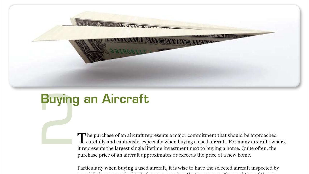 Chapter 2 Buying an Aircraft | Plane Sense General Aviation Information ...