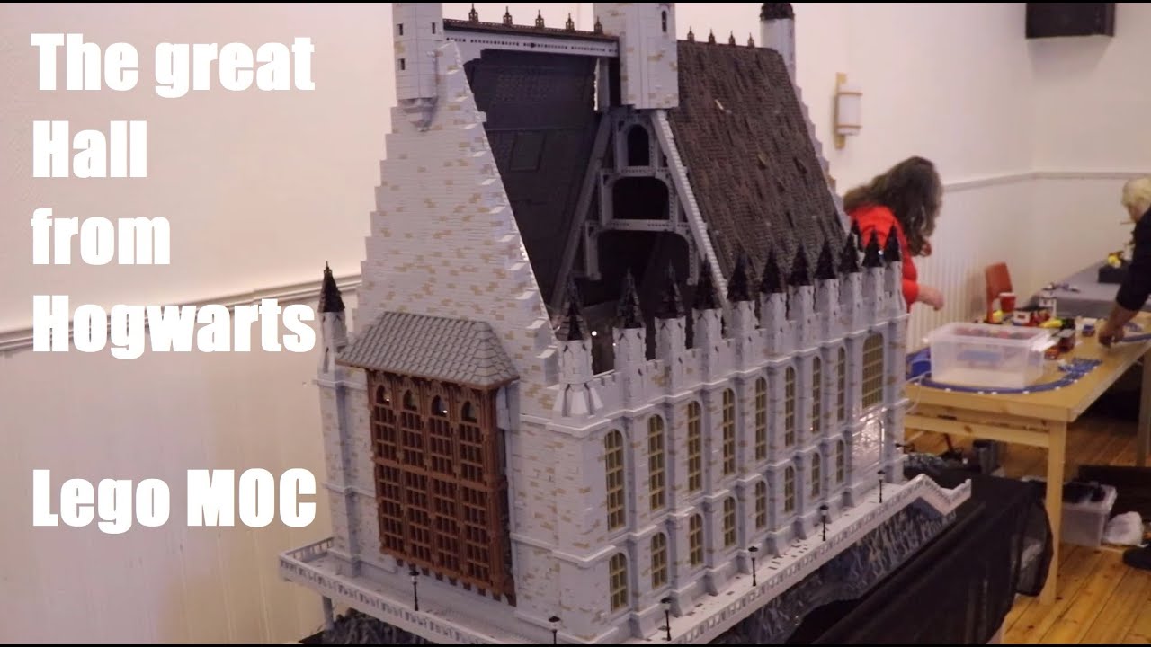 The Great Hall from Hogwarts - 1,4m high Lego MOC - YouTube