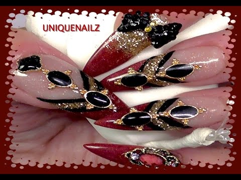 STAR-TREK (Commander) acrylic nails. - YouTube