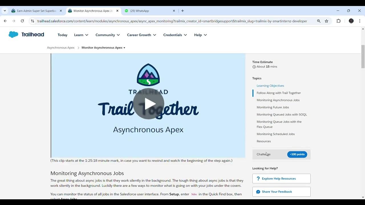 Monitor Asynchronous Apex - YouTube
