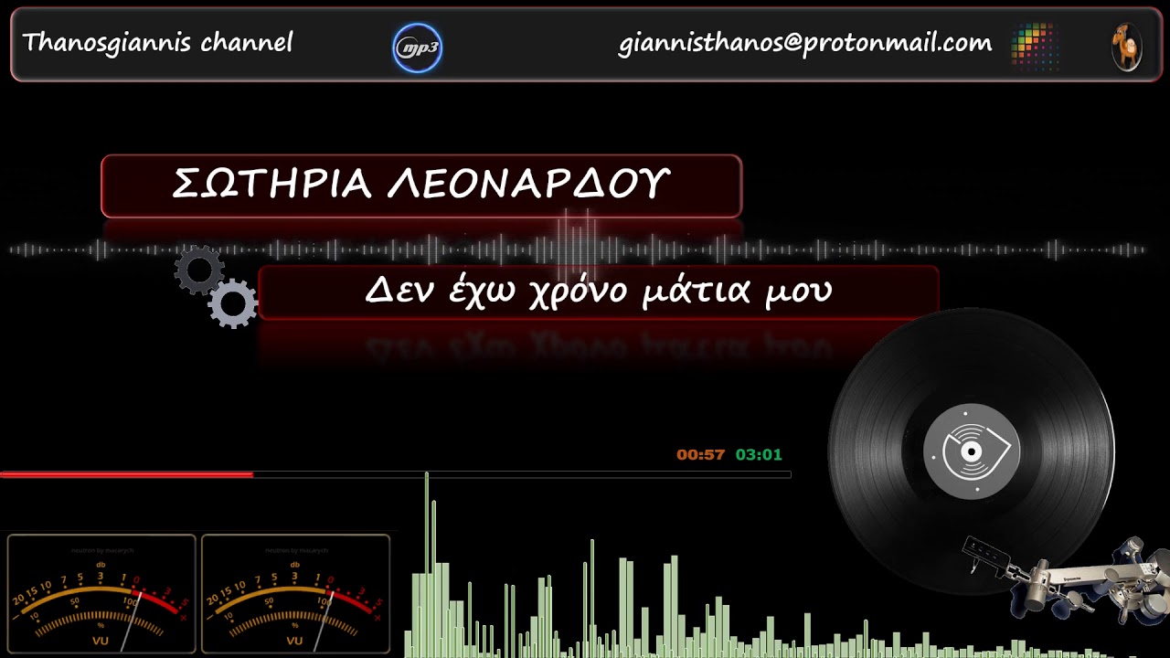 ΣΩΤΗΡΙΑ ΛΕΟΝΑΡΔΟΥ - Δεν έχω χρόνο μάτια μου - YouTube