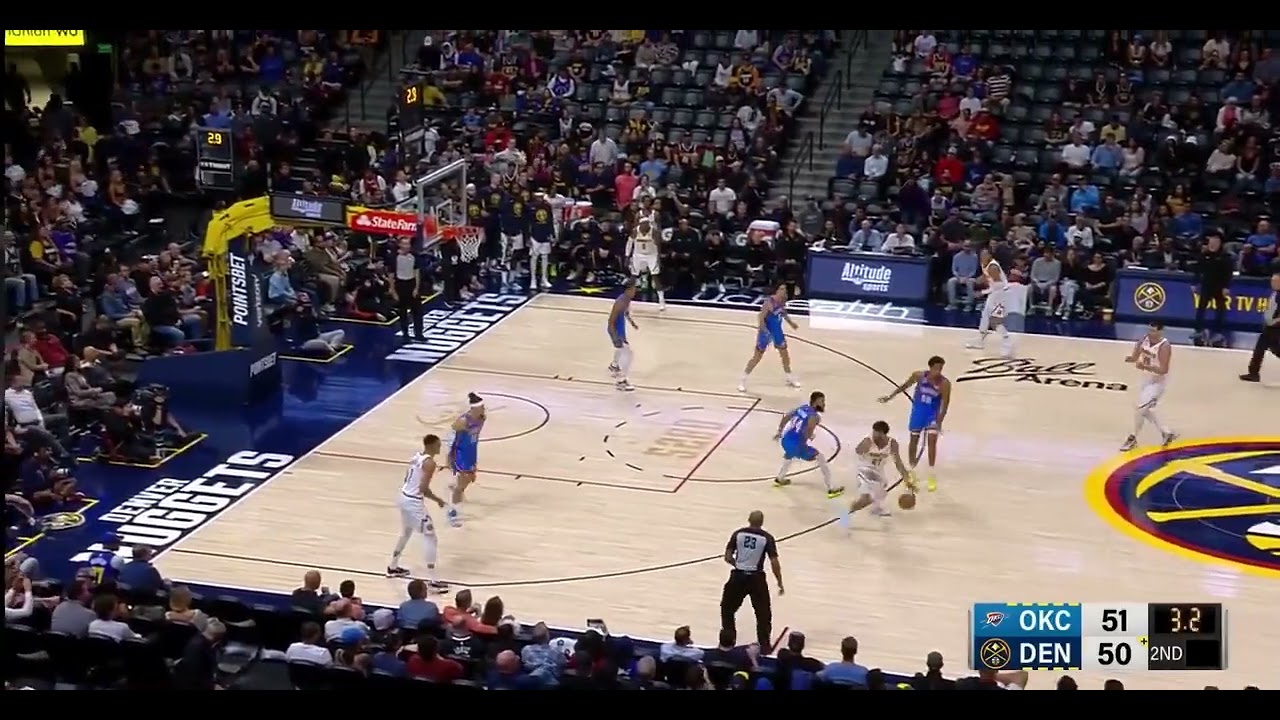 Jamal Murray second quarter buzzer beater - YouTube