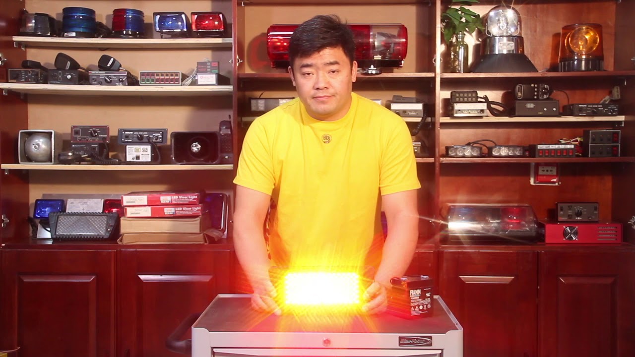 赐典警报 美国联邦信号三角洲射线遮阳板灯 FEDERAL SIGNAL DELTA RAY LED Visor Light - YouTube